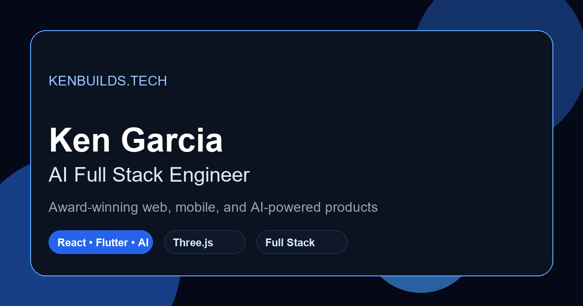 Ken Patrick Garcia — AI Full-Stack Engineer